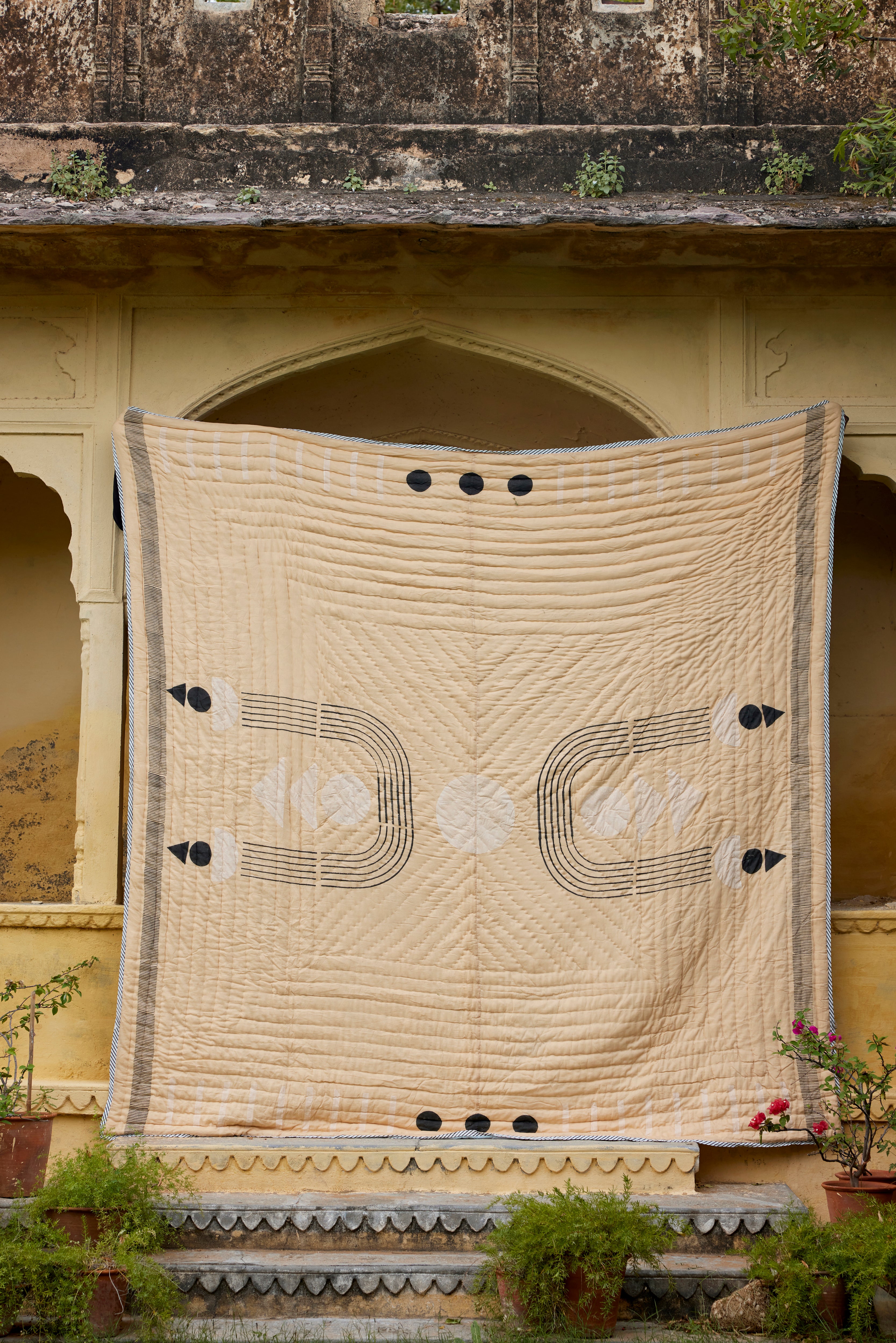 Prairie Quilt - Sun-Kissed Triangles in 100% Cotton | Handcrafted ...